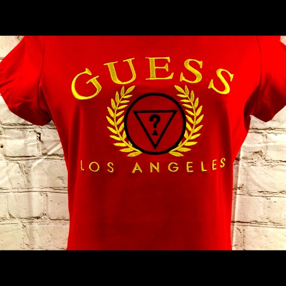 Guess | Tops | Leftguess Los Angeles Womens Embroidered T Measurements ...
